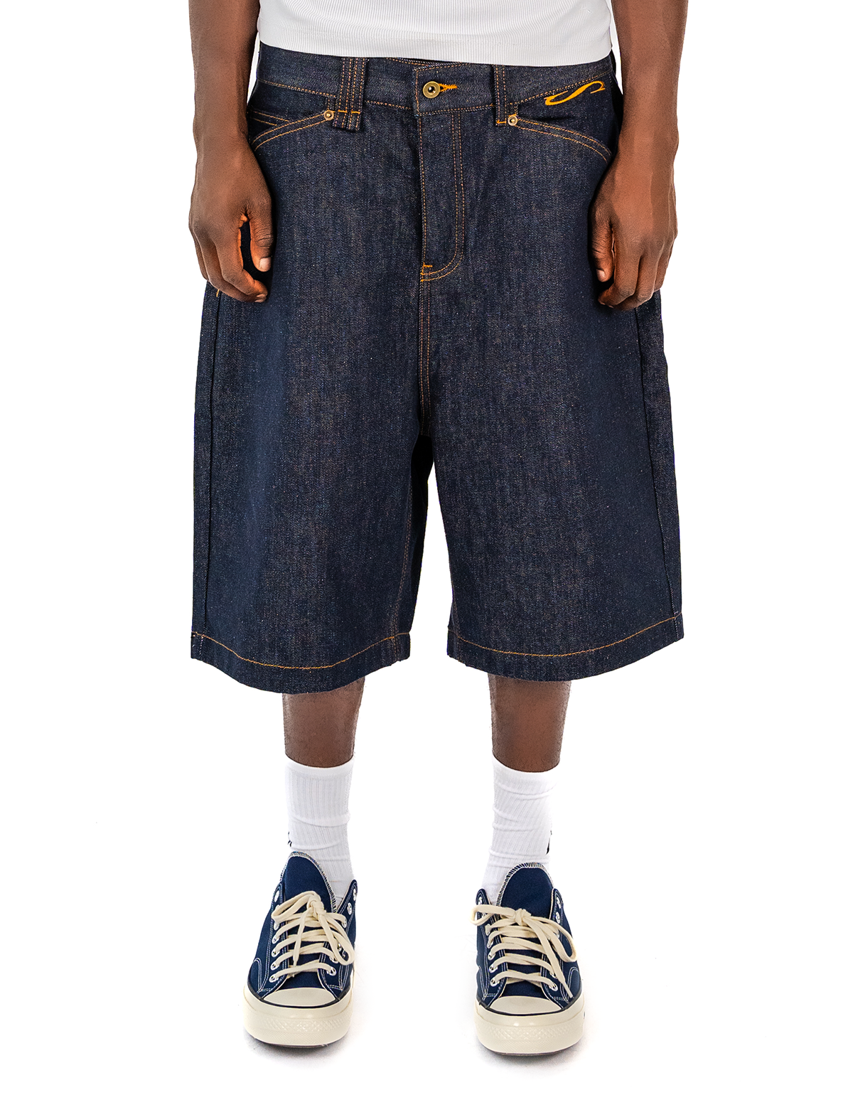 RAW DENIM SHORTS
